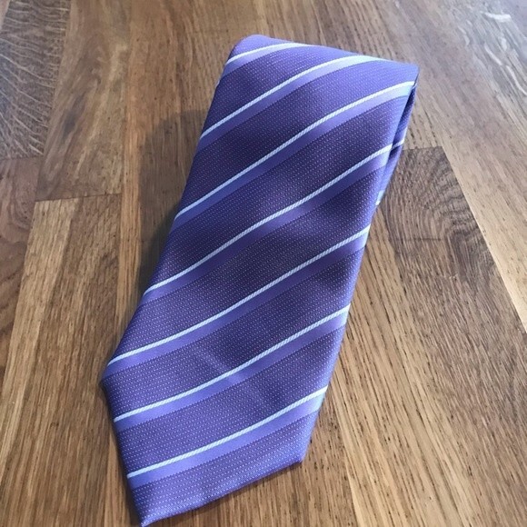 Sean John | Accessories | Sean John Purple Diagonal Striped Tie Office ...